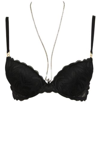 Black WOMAN Fall in Love Full Lace Maximiser Bra 3063617 | DeFacto