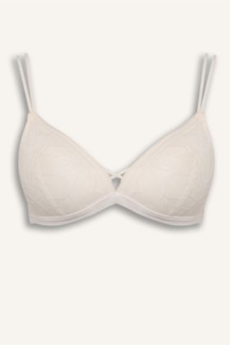 White WOMAN Fall in Love Full Lace Comfort Bra 3192769 | DeFacto