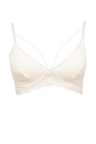 Beyaz Kadın Fall in Love Dantelli Pedli Triangle Bralet 2845605 | DeFacto