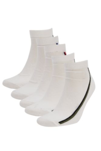 Beyaz Erkek Erkek 5'li Pamuklu Patik Çorap 2563609 | DeFacto