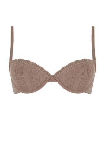 Beige Woman Fall in Love With Lace Comfort Bra 2657384 | DeFacto