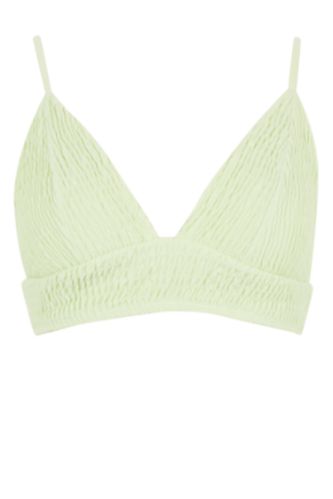 Green Woman Strappy Triangle Bikini Top 2384521 | DeFacto