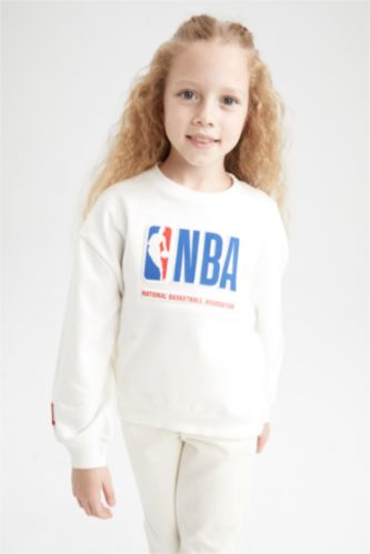 Beige GIRLS & TEENS Girl NBA New York Knicks Crew Neck Sweatshirt ...
