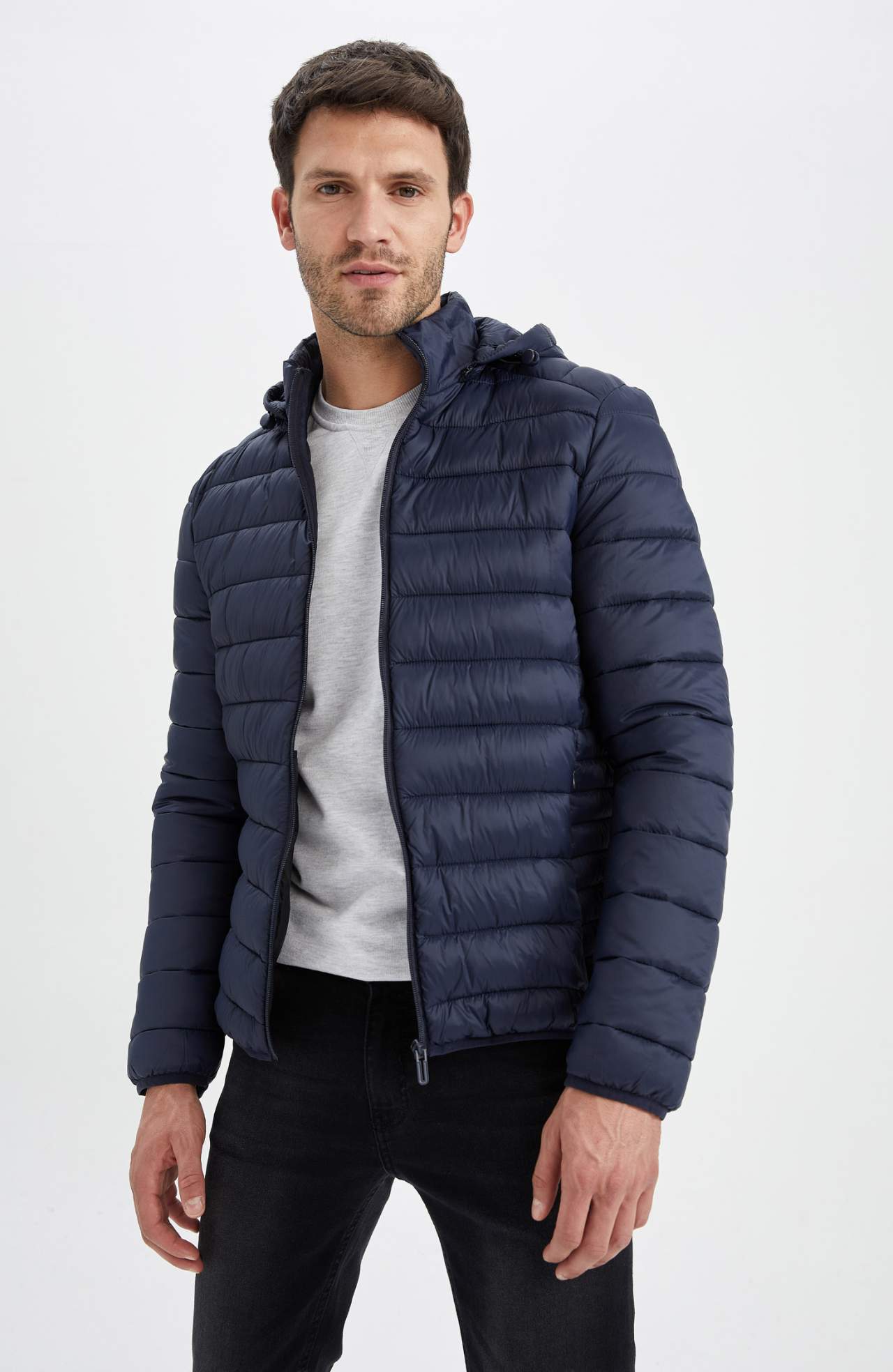 Sarı Erkek Slim Fit Kapüşonlu Su İtici Isı Yalıtımlı Şişme Mont 2514160 ...