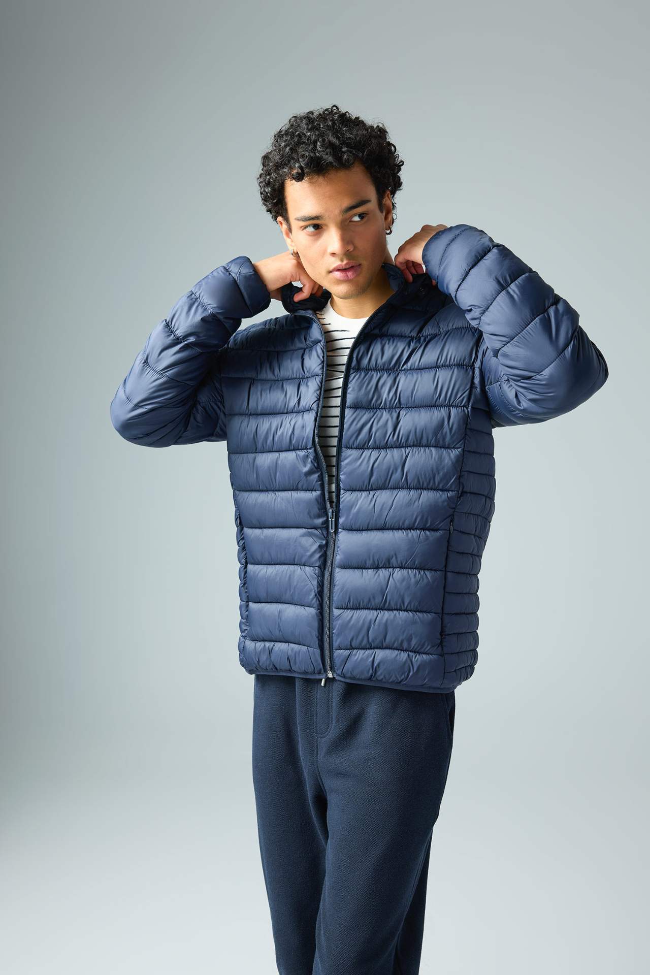 Sarı Erkek Slim Fit Kapüşonlu Su İtici Isı Yalıtımlı Şişme Mont 2514160 ...