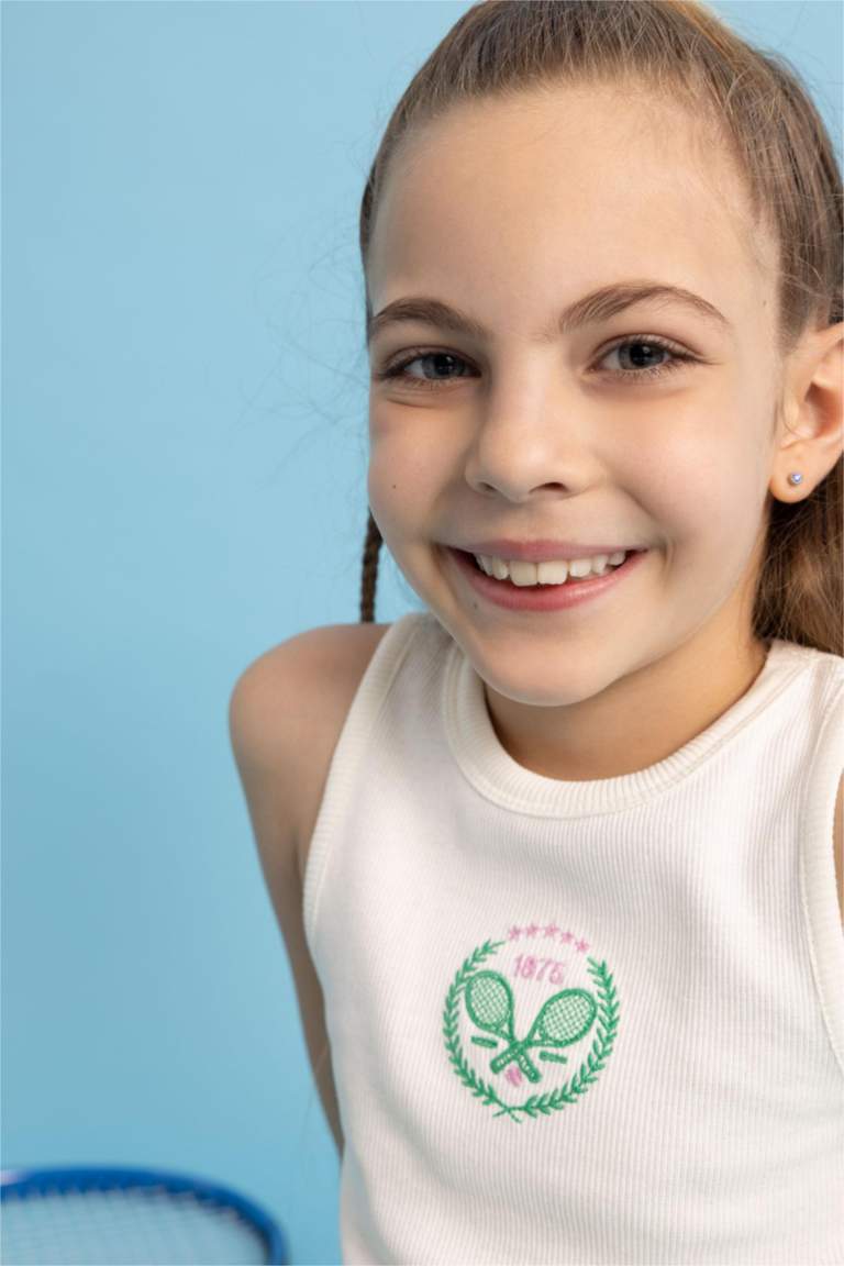 White GIRLS & TEENS Girl Crew Neck Singlet 2793259 | DeFacto