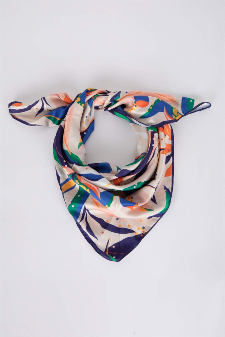 Lacivert Kadın Kadın Desenli Fular 2775860 | DeFacto