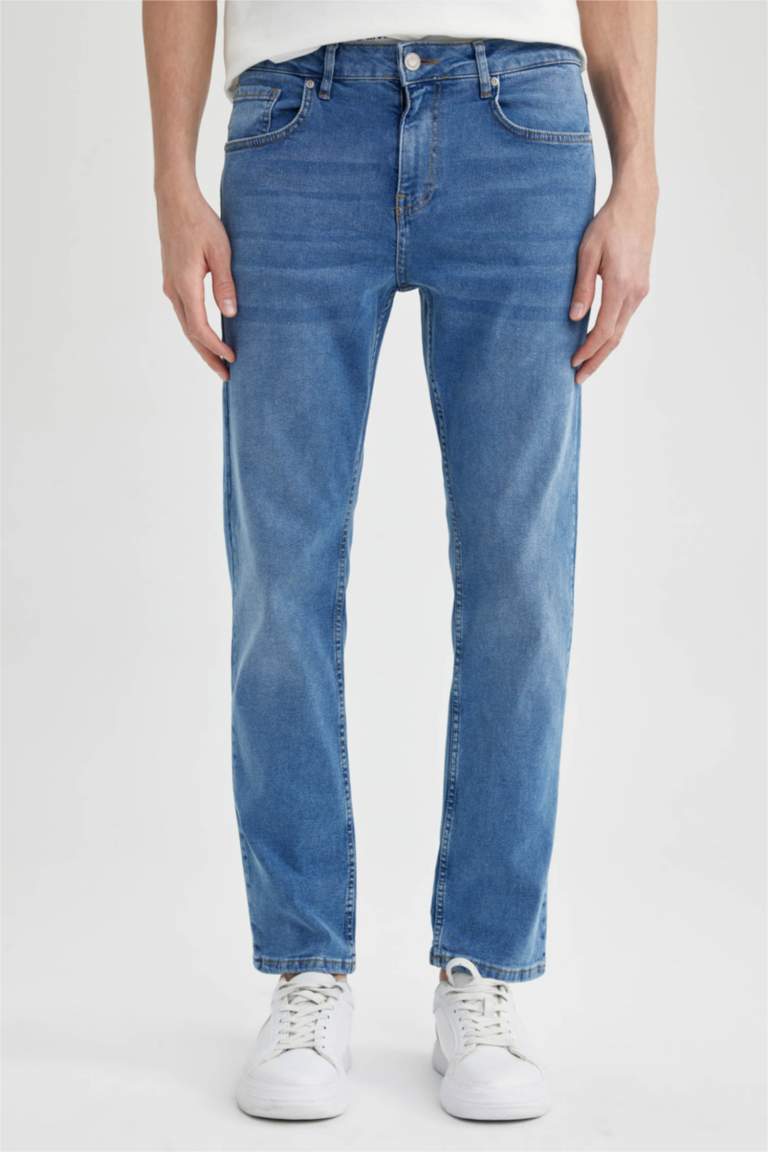 Bleu Clair HOMME Jean Sergio Regular Fit À Taille Normale Et Jambes ...