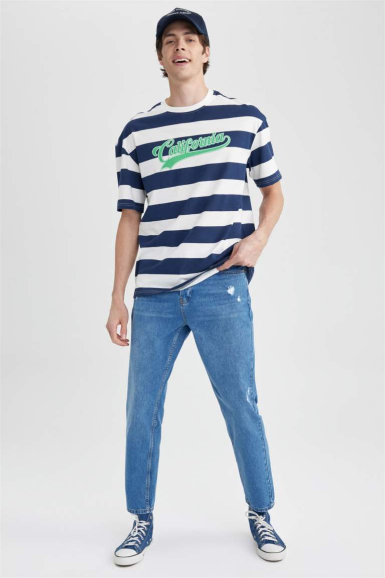 Blue MAN 90 Slim Fit Tight Fit High Waist Narrow Leg Ripped Detailed ...