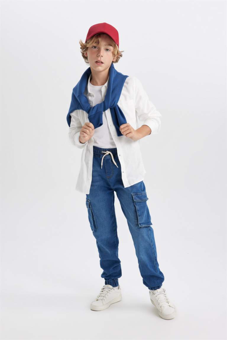 Mavi Erkek Çocuk - Genç Erkek Erkek Çocuk Kargo Jogger Esnek Bantlı ...