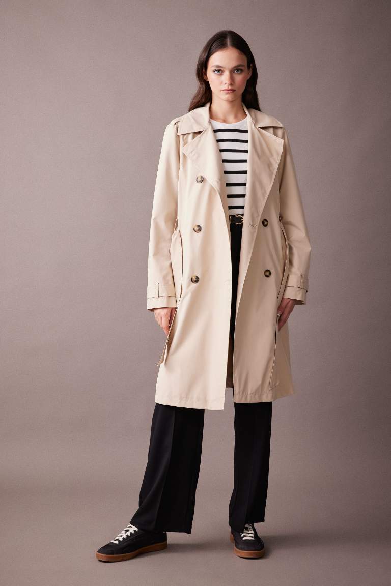Beige FEMME Trench-Coat Imperméable Coupe Régulière 2818305 | DeFacto
