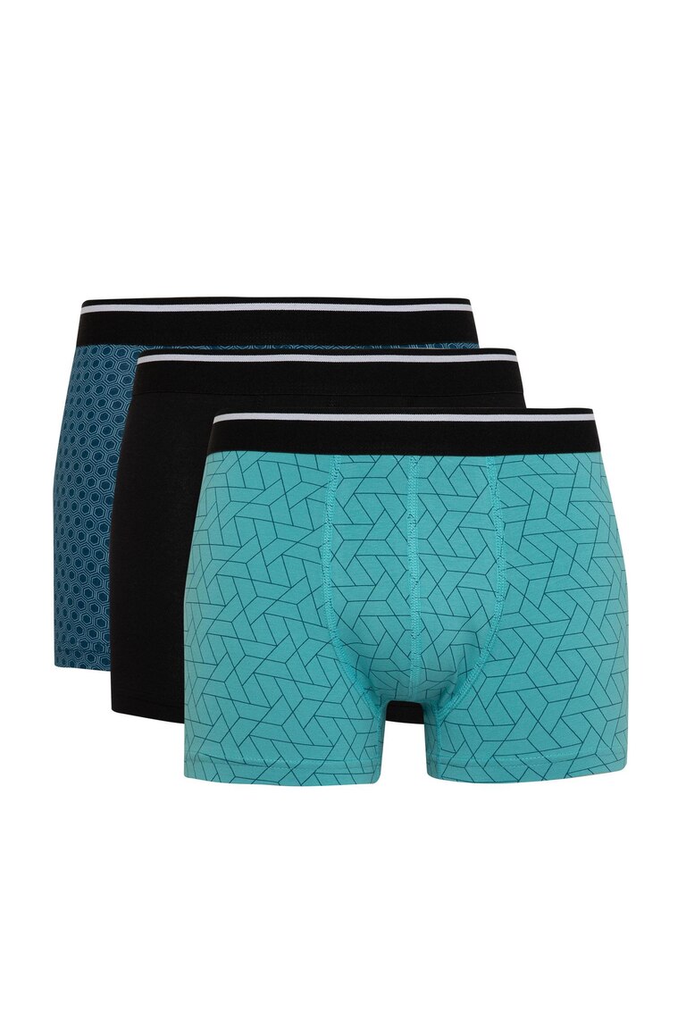 Black Man 3 Piece Regular Fit Boxer 2843237 Defacto