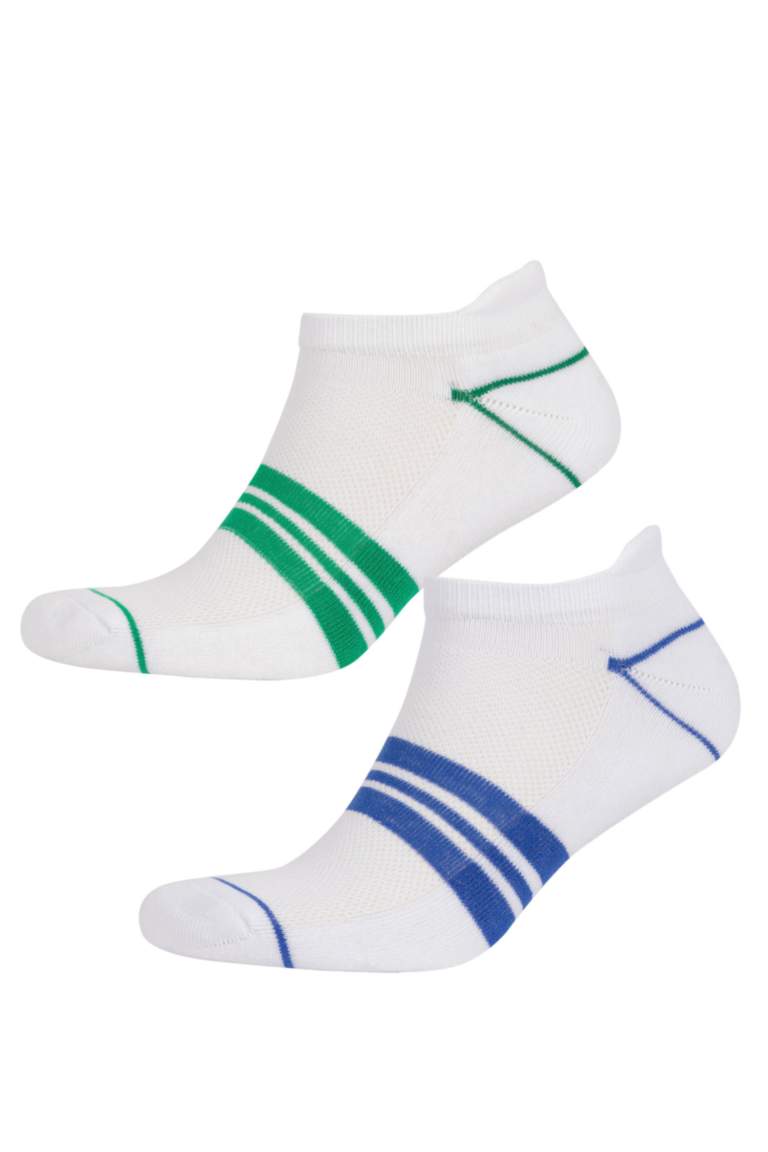 White MAN Men 2 Piece Cotton Towel Sports Socks 2904173 | DeFacto