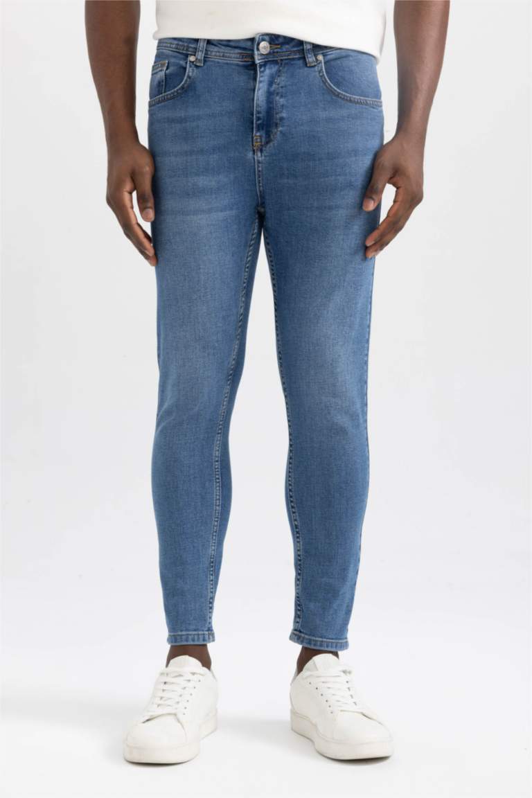 Blue MAN Skinny Crop Tight Comfortable Fit Normal Waist Jeans 2899189 ...