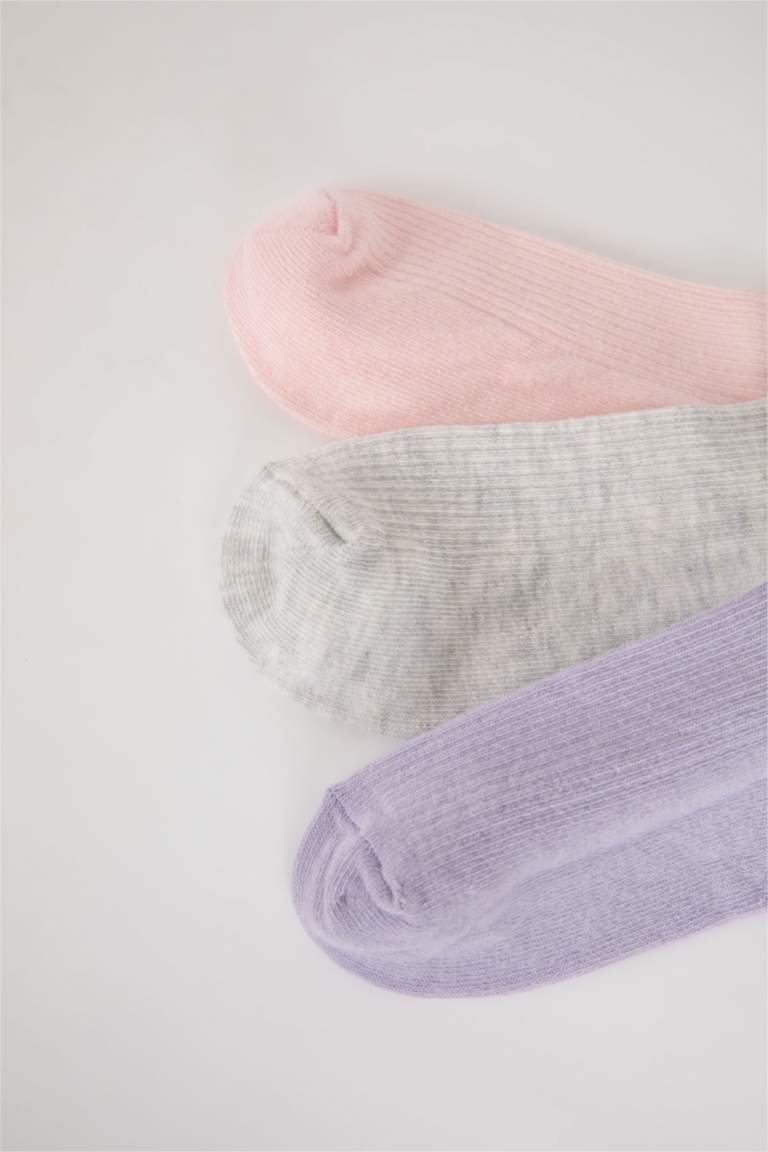 Mixed Color Girls & Teens Girl 3 Piece Cotton Long Socks 2910011 | DeFacto
