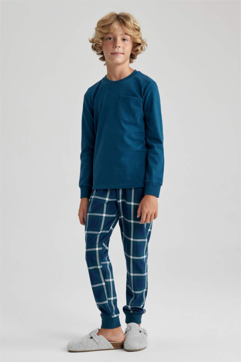 Blue Boys & Teens Boy Patterned Pajama Set 2839343 | DeFacto