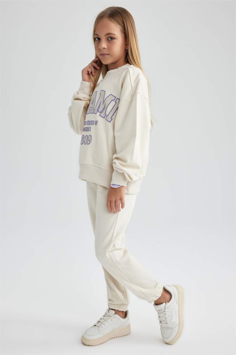 Ecru GIRLS & TEENS 2 piece Jogger Standard Fit Set 2903125 | DeFacto