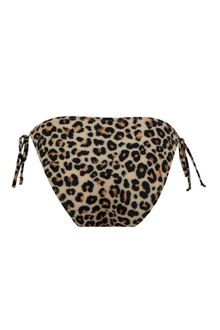 Black Woman Fall in Love Leopard Pattern Bikini Bottom 2825360 | DeFacto