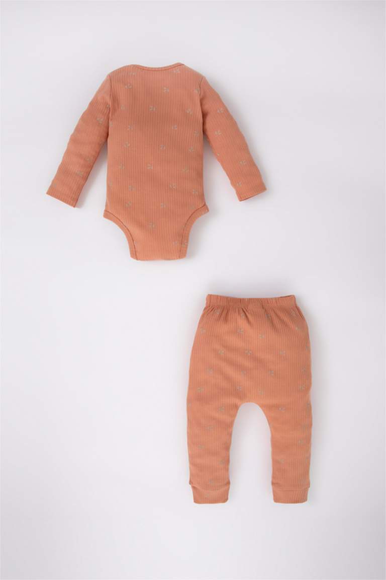 Brown BABY GIRL 2 piece Regular Fit Envelope Neck Printed Set 2845913 ...