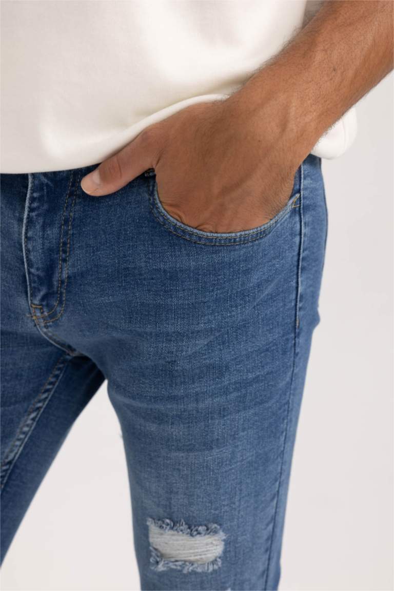 Blue MAN Carlo Skinny Fit Extra Tight Fit Normal Waist Ripped Detailed ...