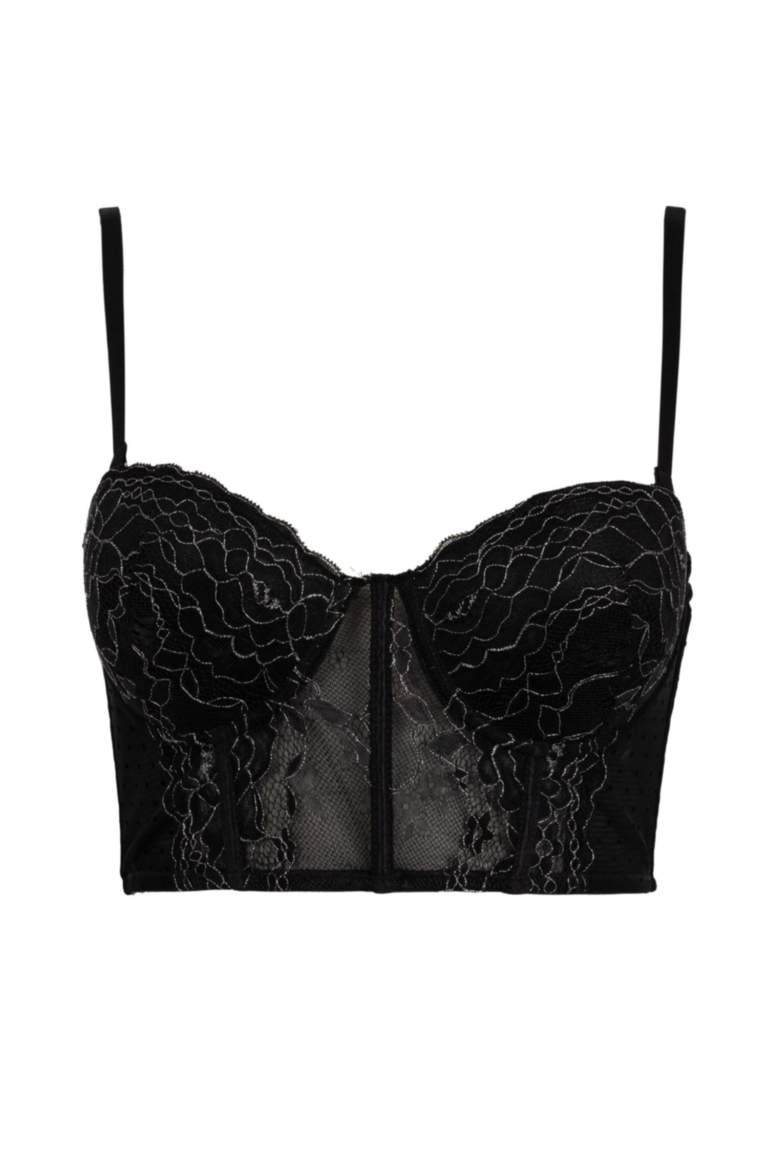 Black WOMAN Fall in Love Full Lace Push Up Bra 2935657 | DeFacto