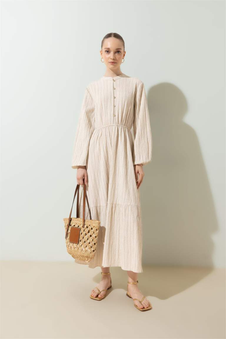 Beige Woman Muslin Dress 2901861 | DeFacto