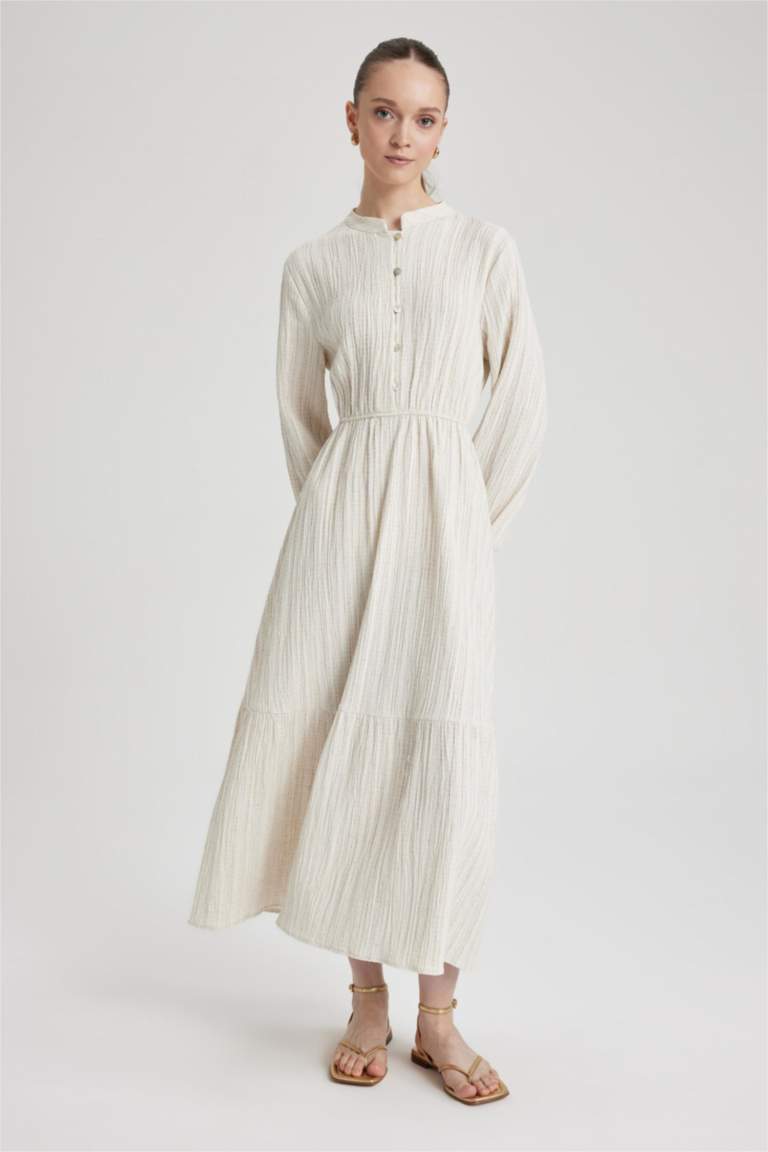 Beige WOMAN Muslin Dress 2901861 | DeFacto
