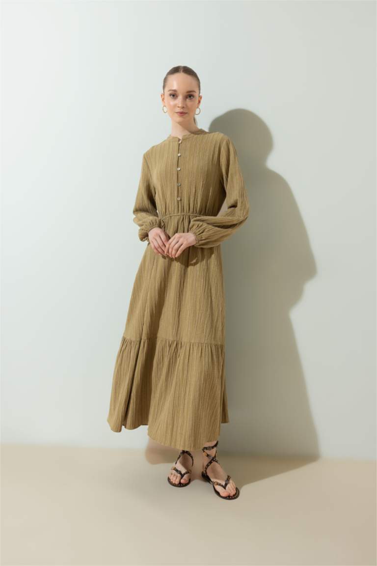 Khaki WOMAN Muslin Dress 2905628 | DeFacto