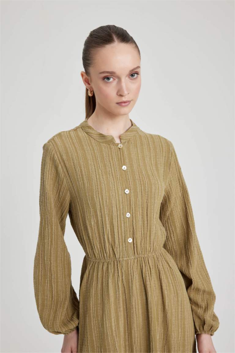 Khaki WOMAN Muslin Dress 2905628 | DeFacto