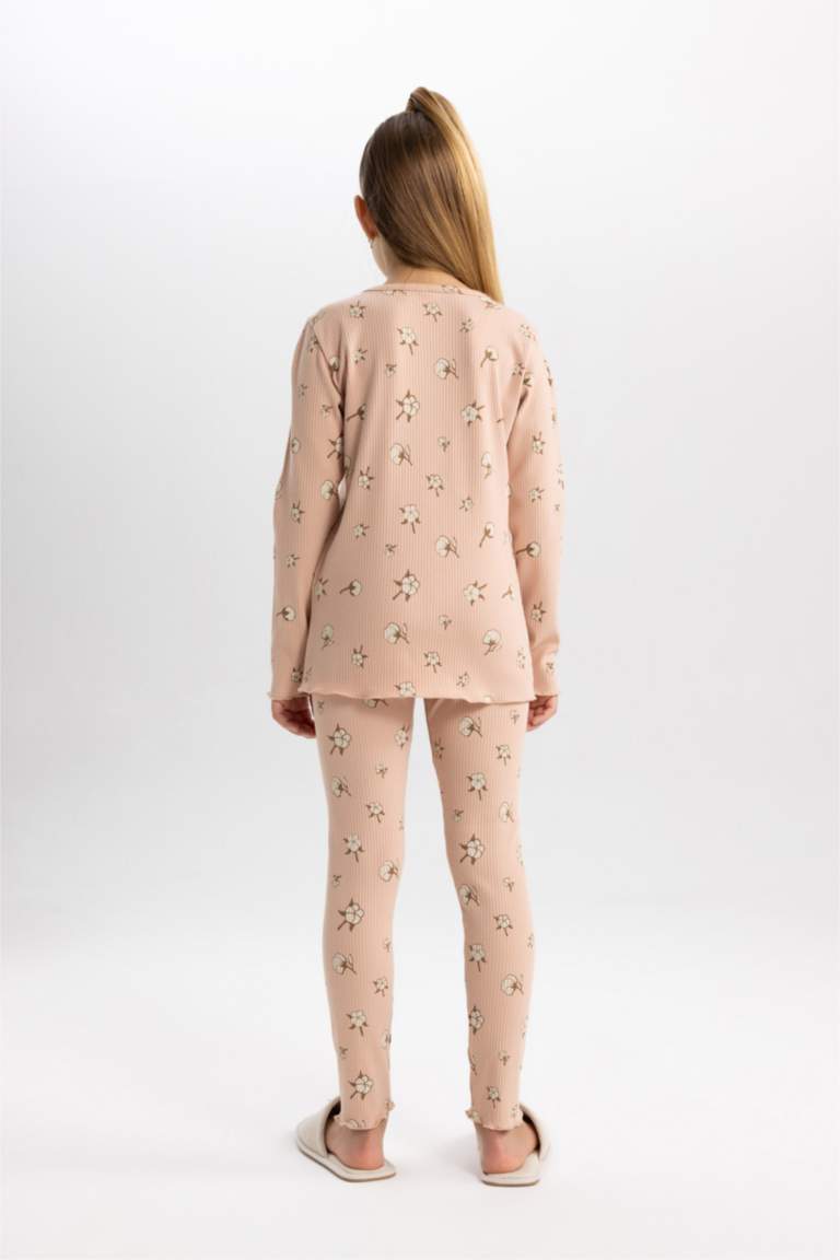 Beige Girls & Teens Baby Girl Patterned Camisole 2 Piece Pajama Set ...
