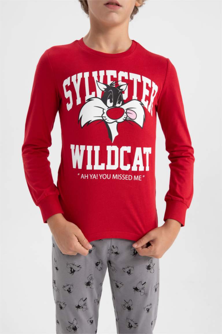 Red BOYS & TEENS 2 piece Regular Fit Looney Tunes Licensed Knitted ...