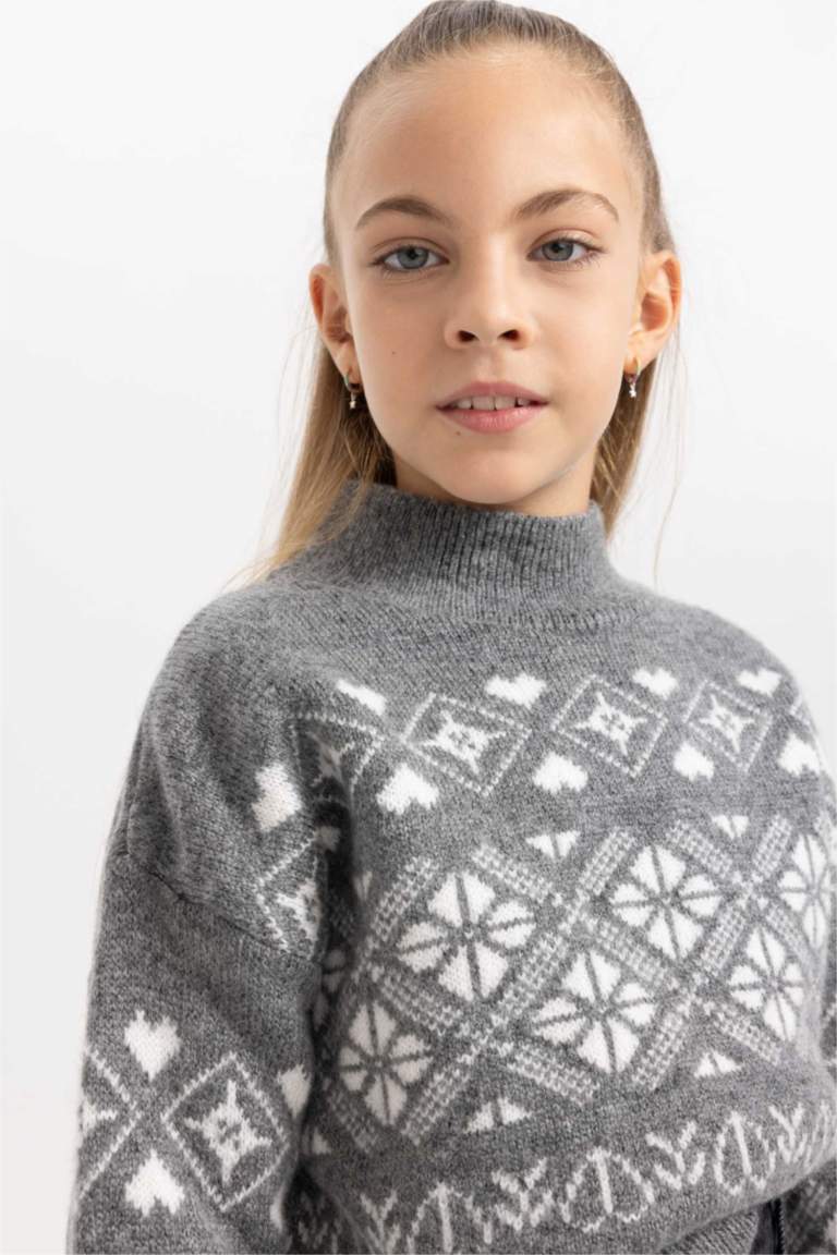 Anthracite GIRLS & TEENS Girl Regular Fit Crew Neck Pullover 2984959 ...