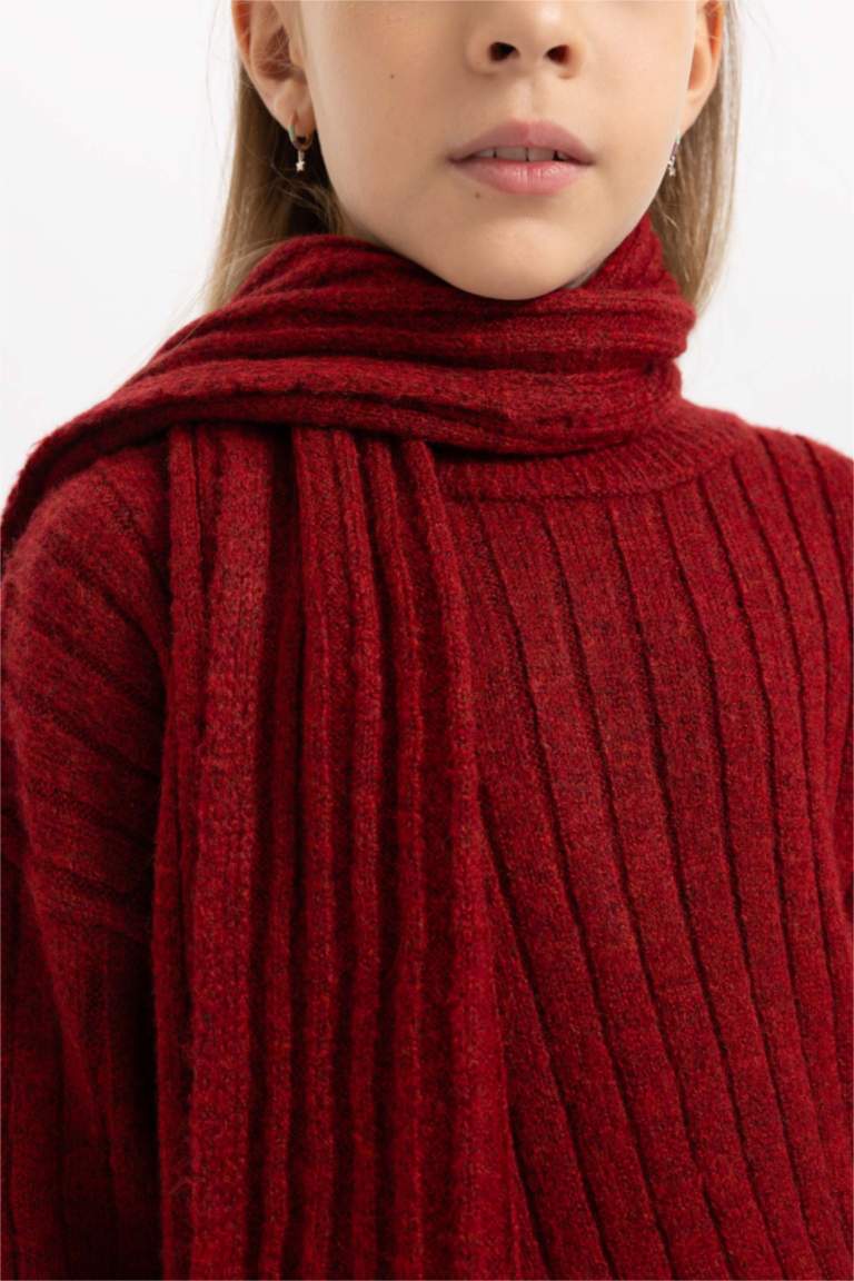 Red GIRLS & TEENS Girl Regular Fit Crew Neck Pullover 2999185 | DeFacto