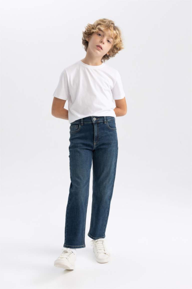 Green BOYS & TEENS Boy Loose Fit Jean Pant 2935183 | DeFacto