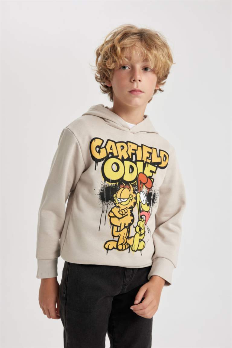 Beige Boys & Teens Boy Garfield Hooded Sweatshirt 3037343 | DeFacto