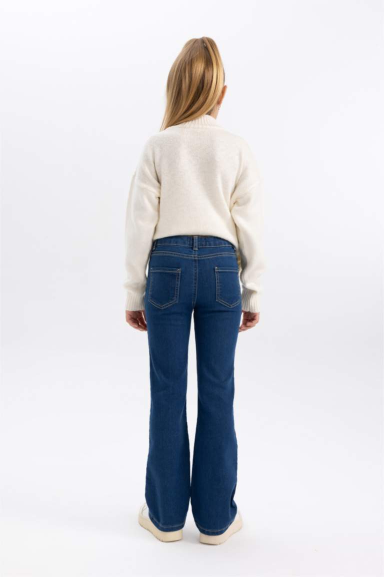 Blue Girls & Teens Flare Denim Trousers 2911167 | DeFacto
