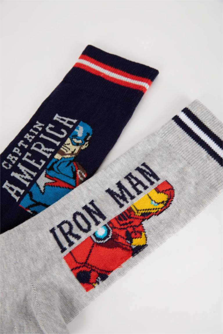 Mixed Color MAN Men Marvel Comics 2 pack Cotton Long Socks 2984926 ...