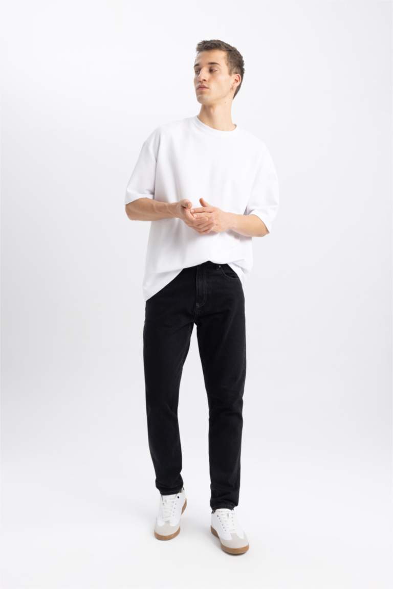 أسود رجالي بنطلون جينز قصة عادية 2996970 | DeFacto