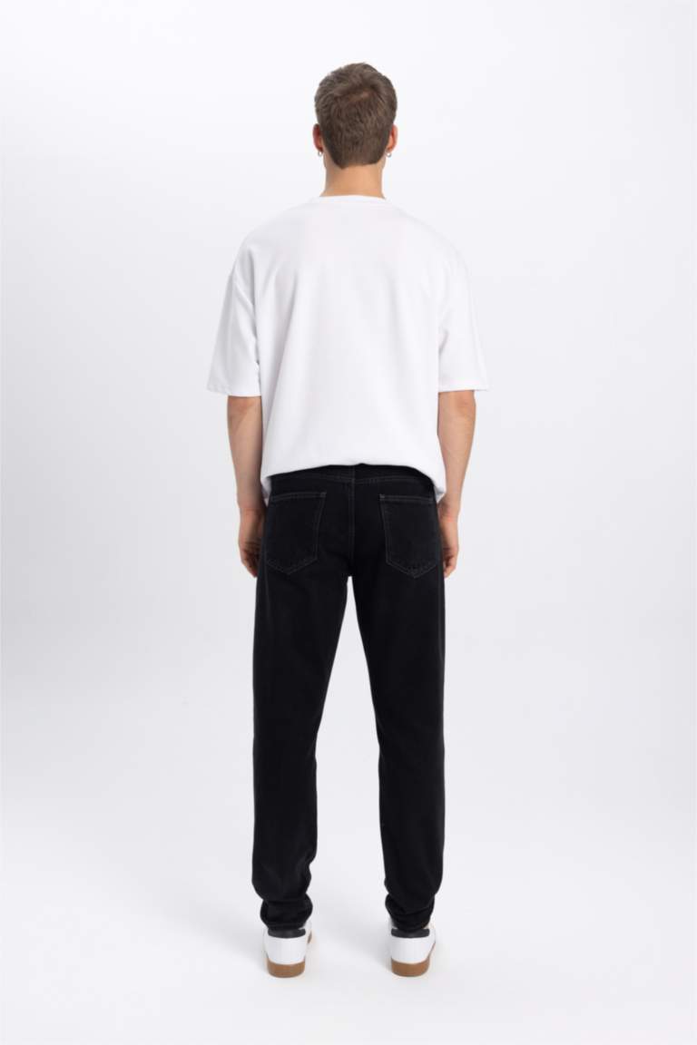 أسود رجالي بنطلون جينز قصة عادية 2996970 | DeFacto