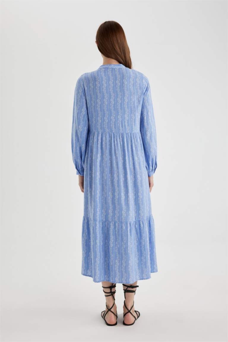 Blue WOMAN Printed Dress 3046733 | DeFacto