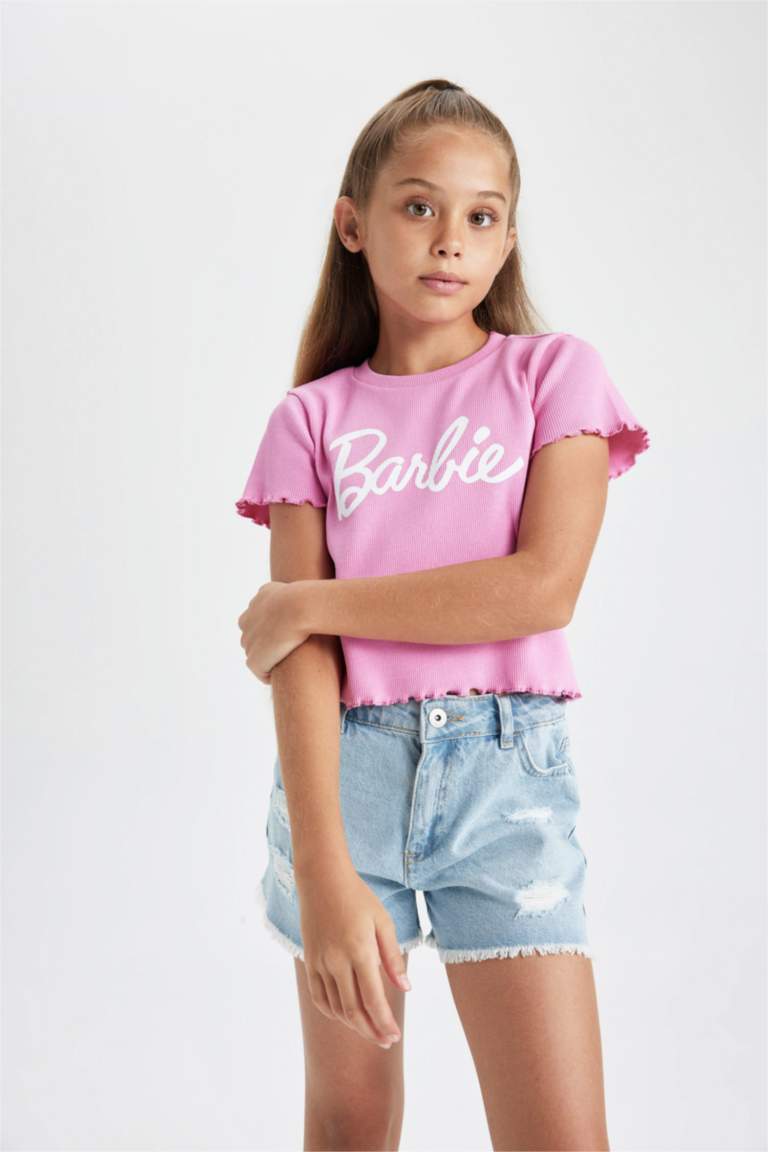 Pink GIRLS & TEENS Slim Fit Barbie Licensed Short Sleeve T-Shirt ...