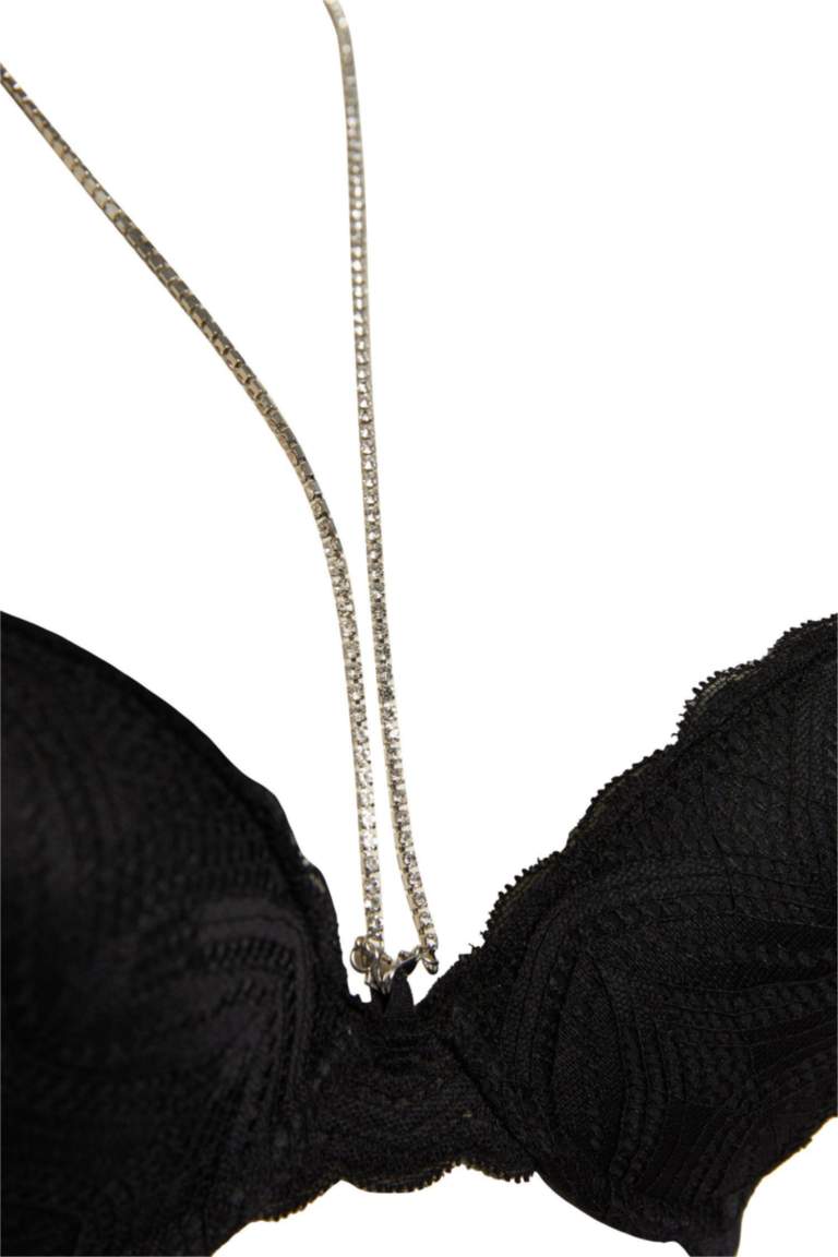 Black WOMAN Fall in Love Full Lace Maximiser Bra 3063617 | DeFacto