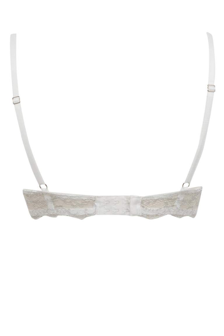 Beyaz Kadın Fall in Love Bridal Dantelli Beyaz Push Up Balenli Bra ...