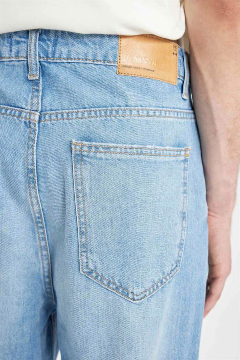 Blue MAN Loose Fit Ripped Detailed Trousers 3081814 | DeFacto