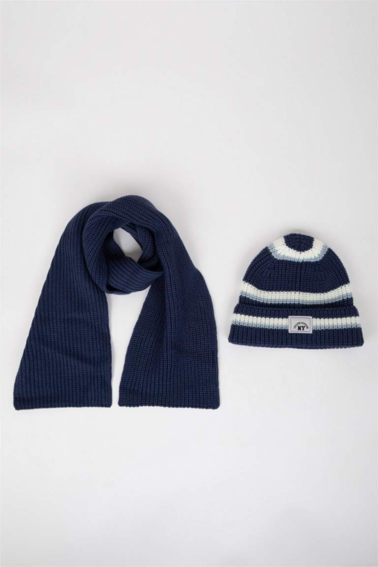Indigo Boys & Teens Boy Label Printed 2 Piece Knitted Scarf 3135404 ...