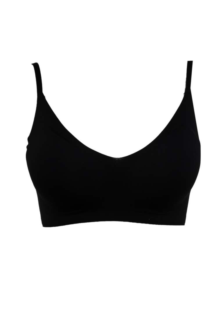 Black WOMAN Fall in Love Removable Padded Bra 3154765 | DeFacto