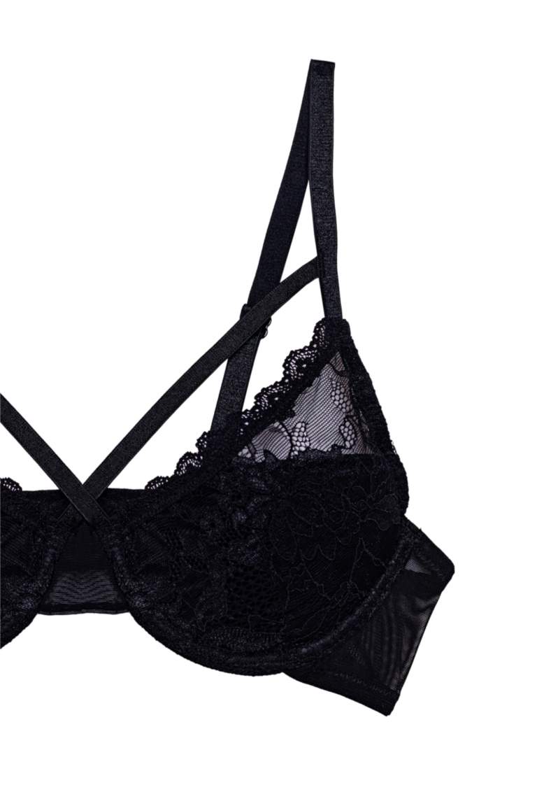 Black WOMAN Fall in Love With Lace Bra 3164712 | DeFacto