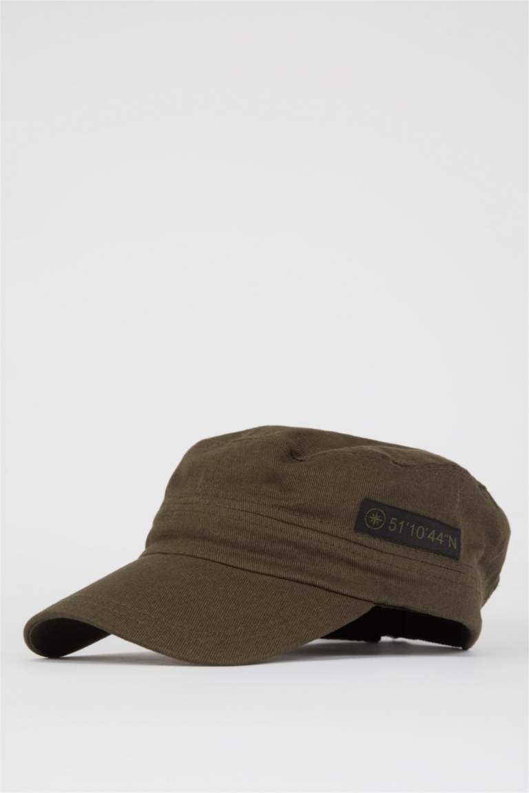 Khaki MAN Embroidered Letter Cap 2418604 | DeFacto