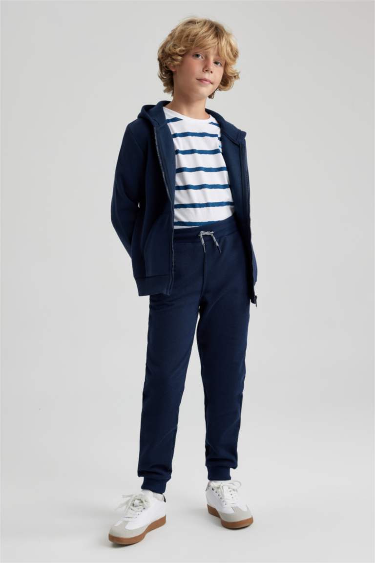 Navy BOYS & TEENS Regular Fit Trousers 2825343 | DeFacto