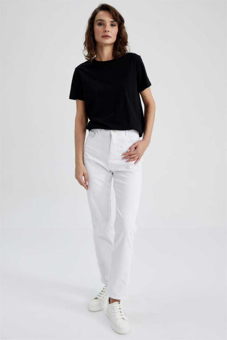 White Woman Traditional Carmela Slim Fit Gabardine Trousers 2783317 ...